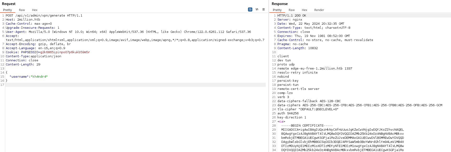 TwoMillion - HTB - kh4ndr4’s blog